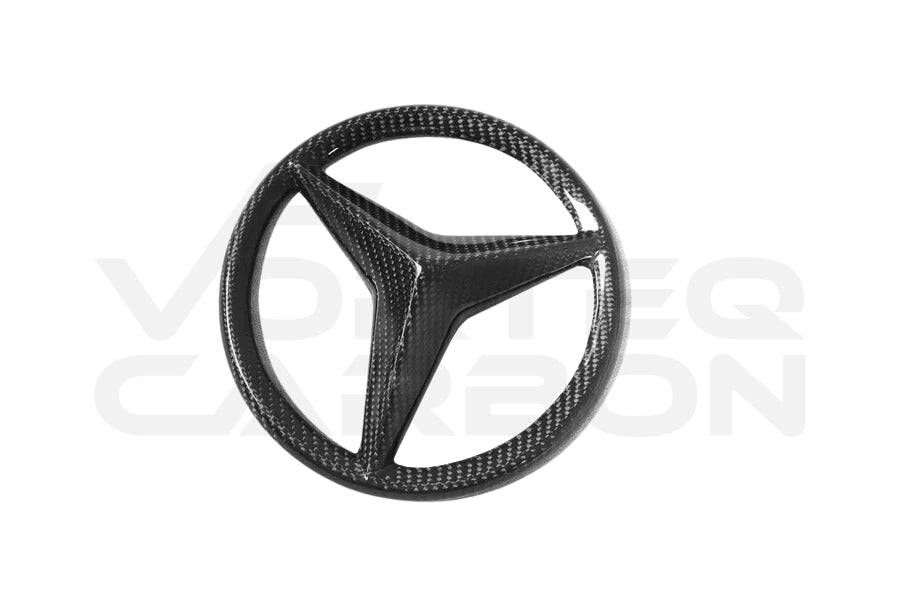 Carbon Fiber Grill Logo Cover - Mercedes Benz W205 C63/S AMG Coupe (20