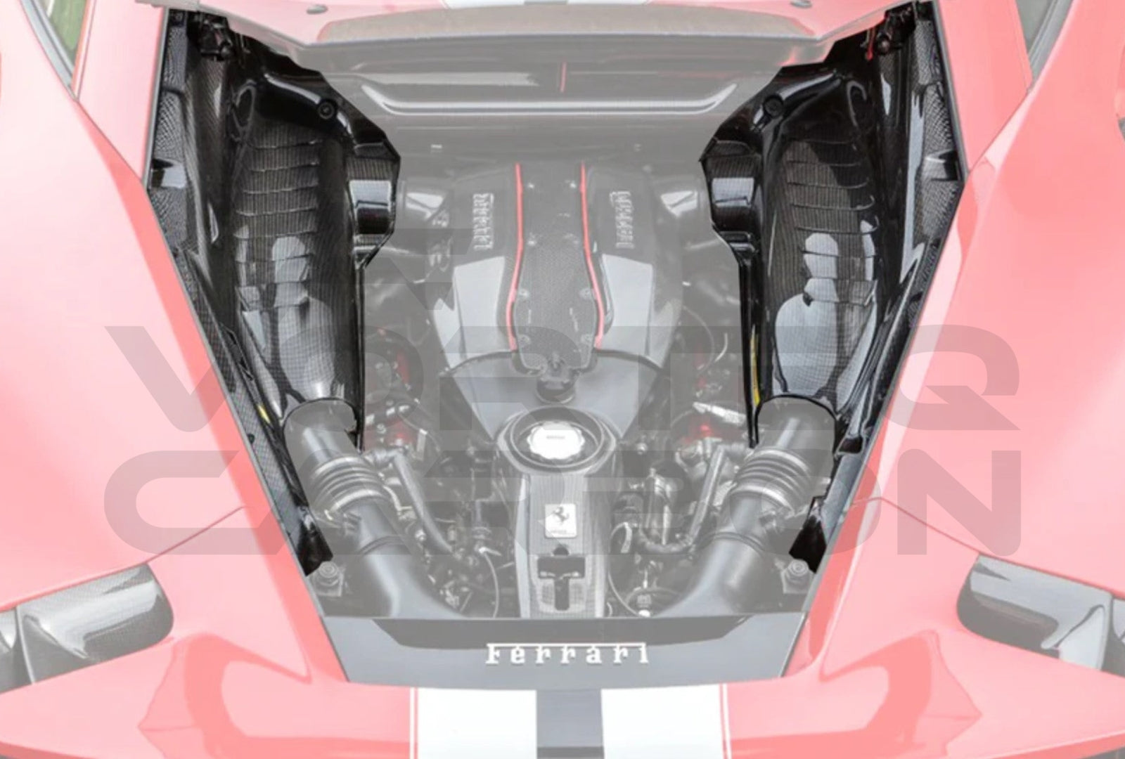 Carbon Fiber Engine Intake Heat Shield - Ferrari 488 GTB / Pista / F8 ...