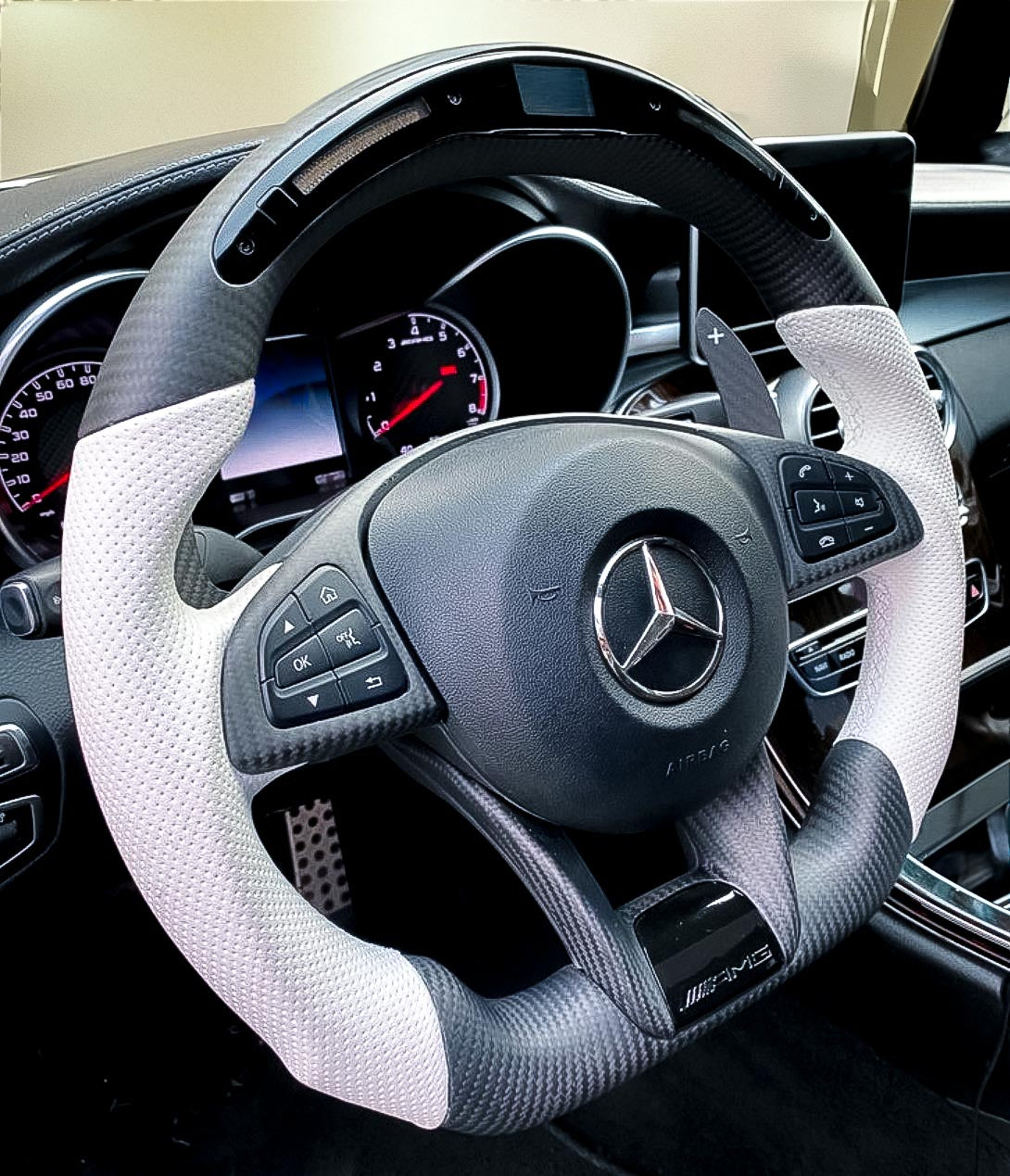 Fully Custom Carbon Fiber Steering Wheel - Mercedes AMG Style V1 (2010