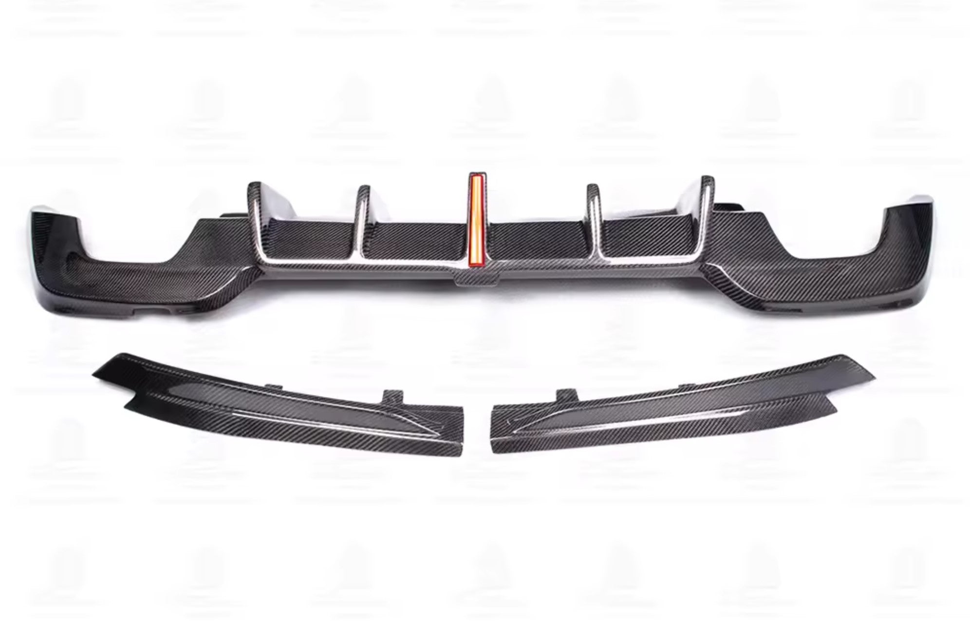 Carbon Fiber M Performance LED Rear Diffuser 3 Piece - BMW G20 M340i