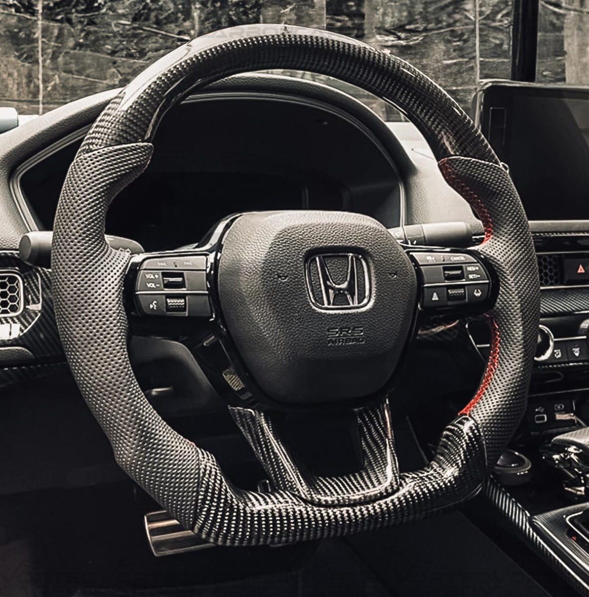 Fully Custom Carbon Fiber Steering Wheel - Honda Civic 11th Generation ...