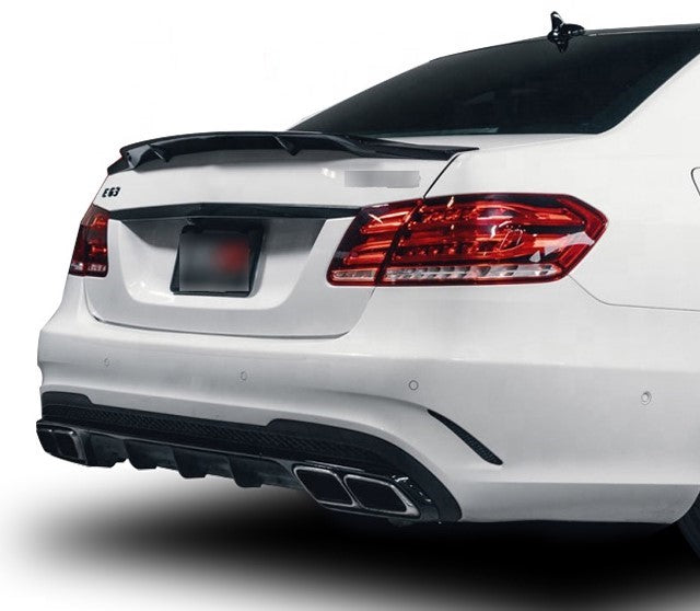 Carbon Fiber Trunk Spoiler Duckbill R Style - Mercedes W212 E Class Se