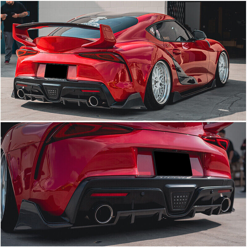 Carbon Fiber Rear Canard Splitters - Toyota Supra A90 A91 – VorteqCarbon